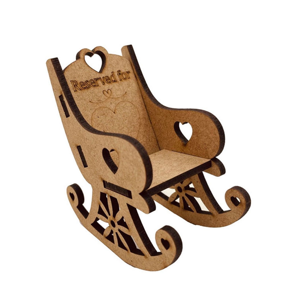 Acahhotxx DIY Assemble Statue, Exquisite Wooden Garden Rocking Chair ...