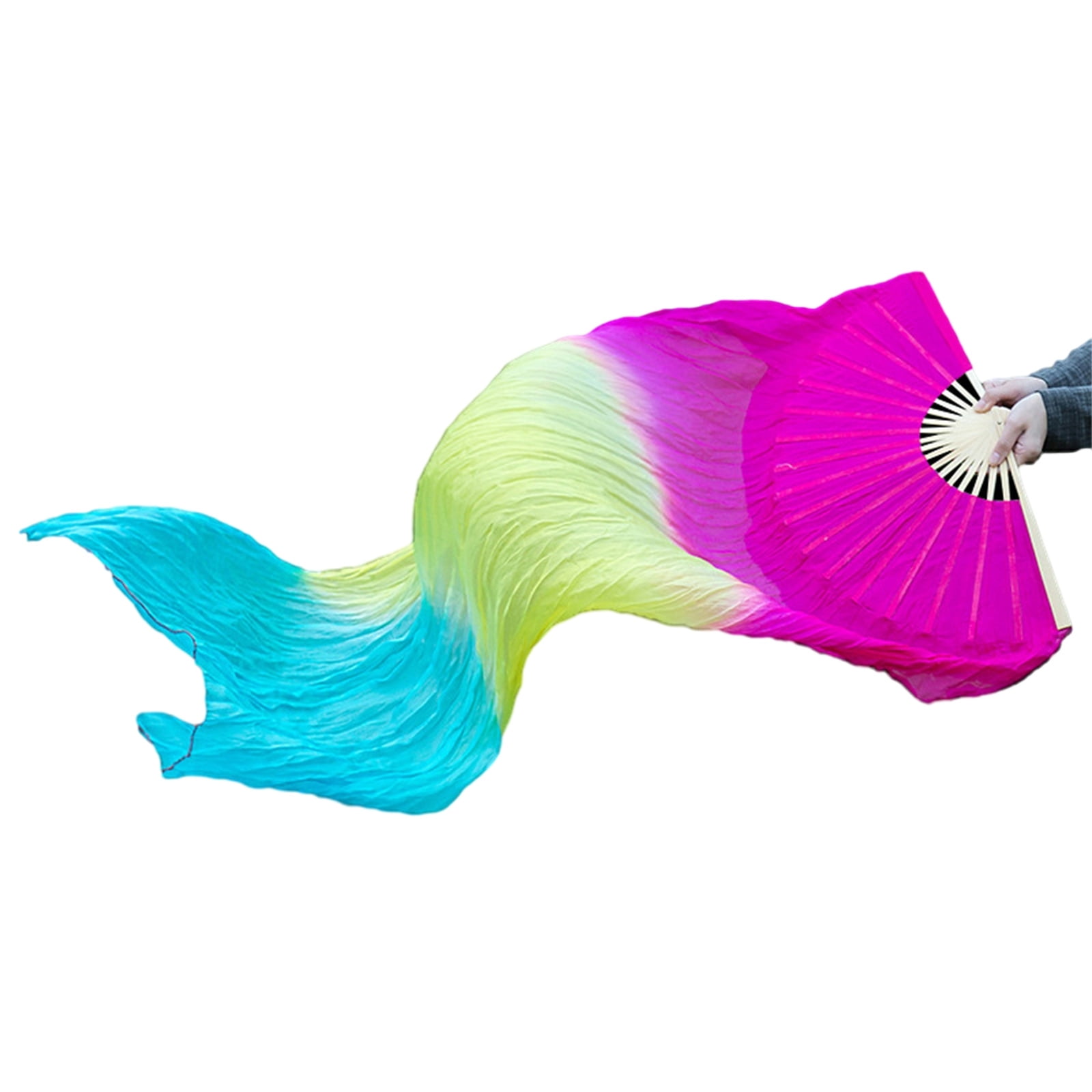 Acahhotxx Dance Fan, Faux Silk Belly Dance Fan Veils Flexible Dance Fan ...