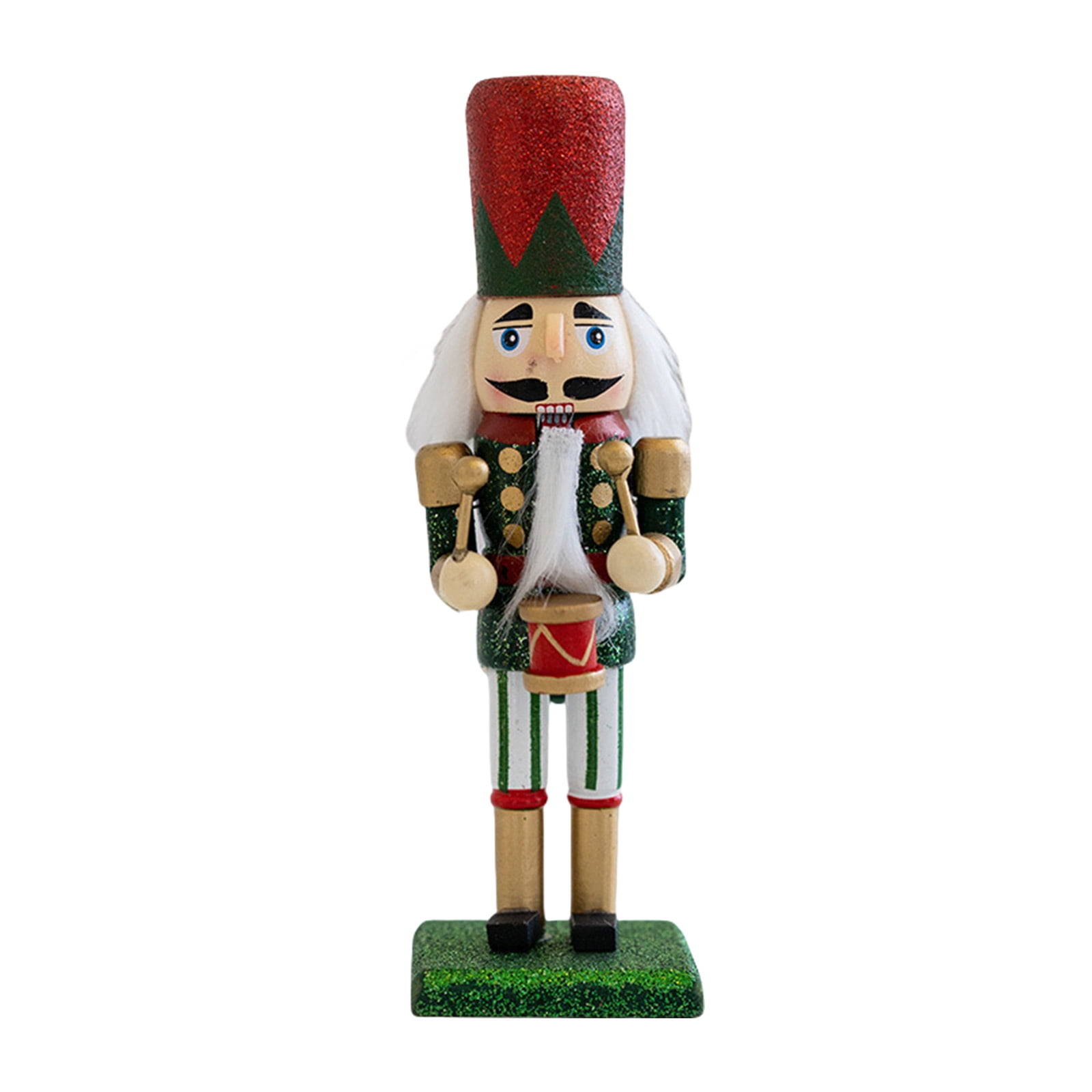 Acahhotxx Desk Sculpture, Handpainted Wood Nutcrackers Traditional Christmas Decoration 16cm ...