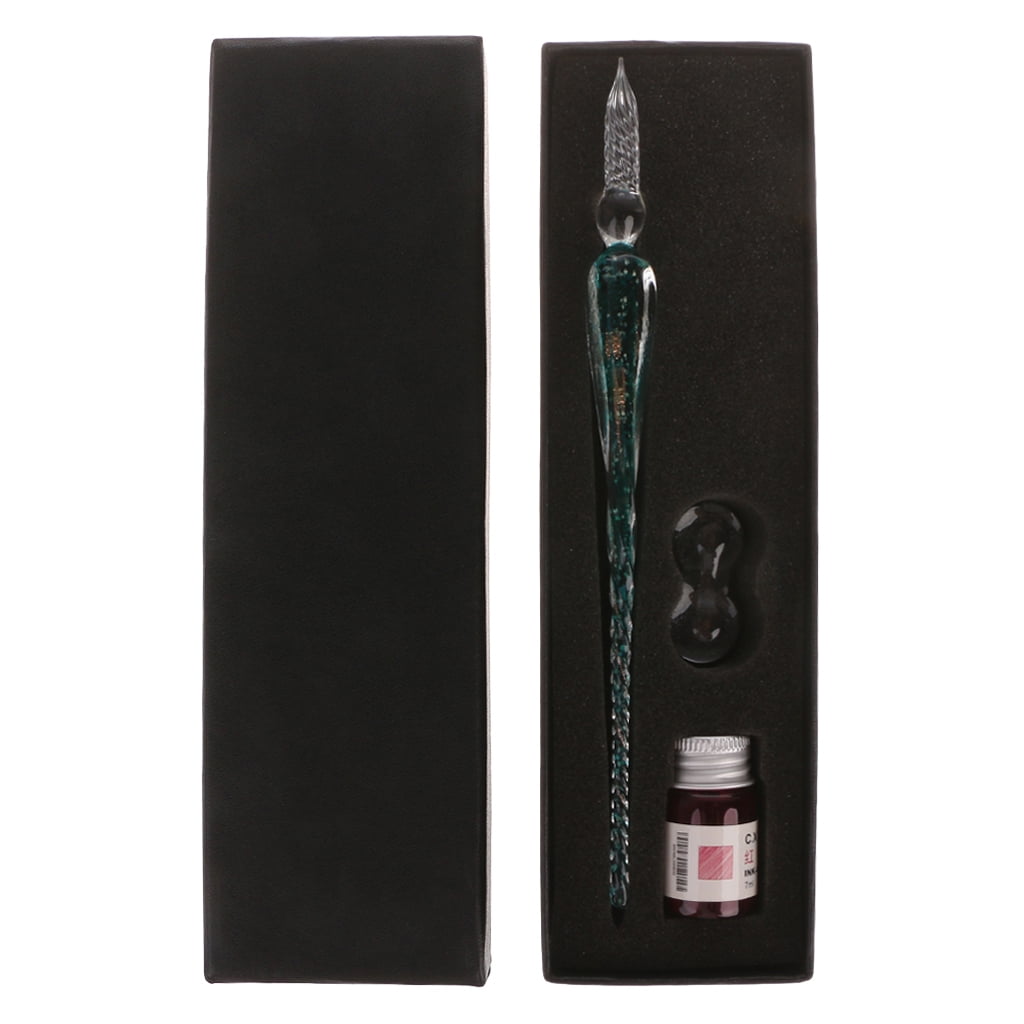 Acahhotxx Dip Pen, Glass Dip Fountain Pen Business Office Supplies Call ...