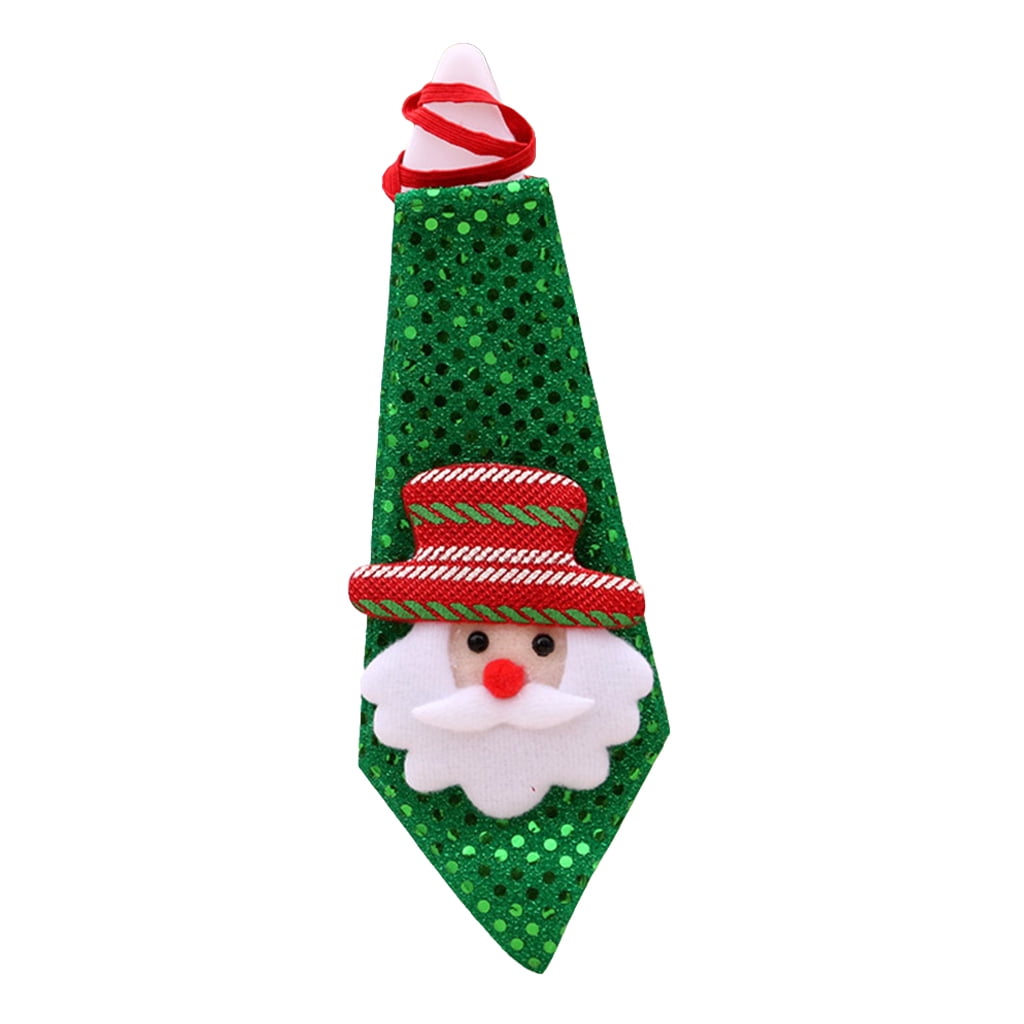 Acahhotxx Elastic Tie, Novelty Tie Shining Necktie Funny Christmas ...