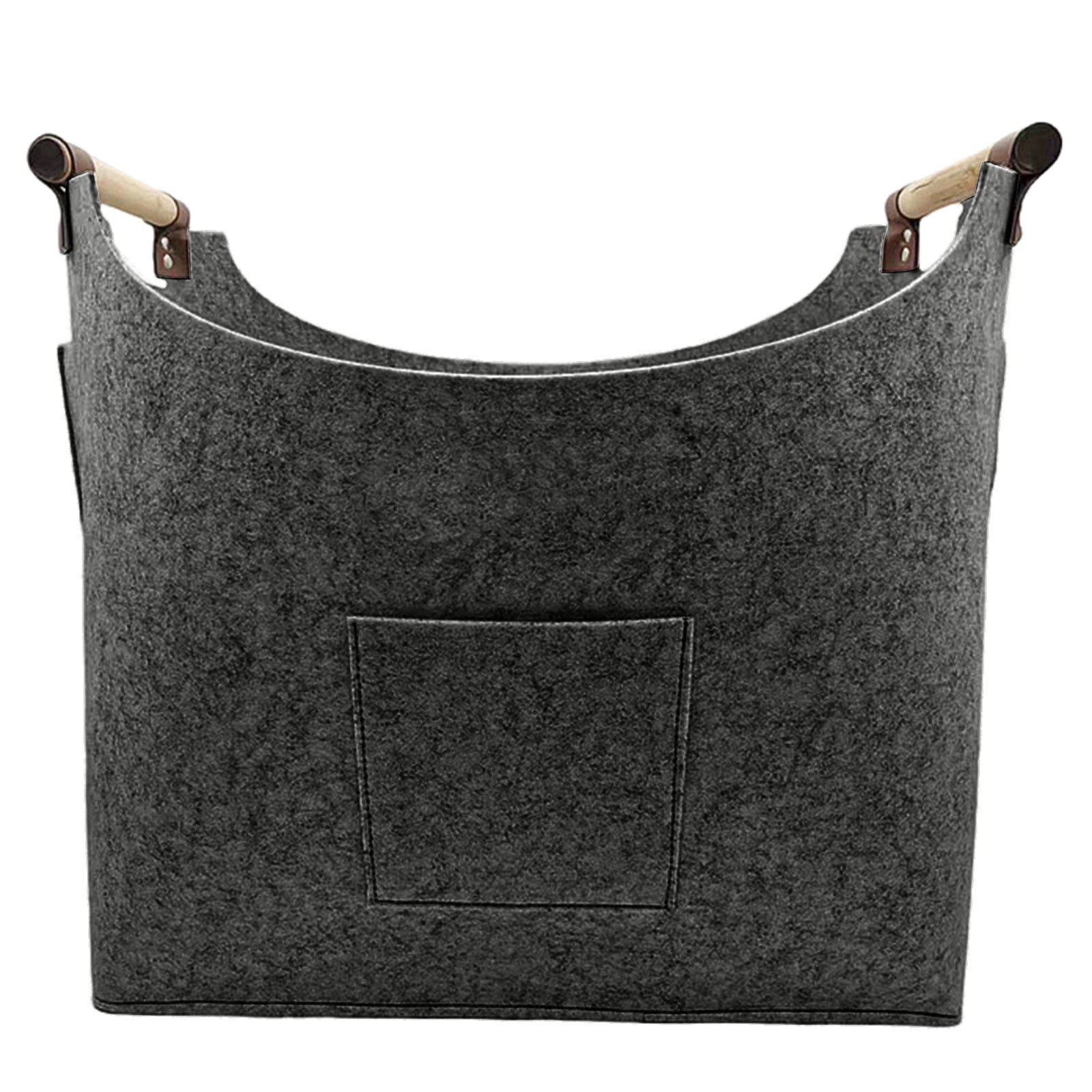 Acahhotxx Felt Log Storage, Stylish Felt Firewood Basket Convenient and ...