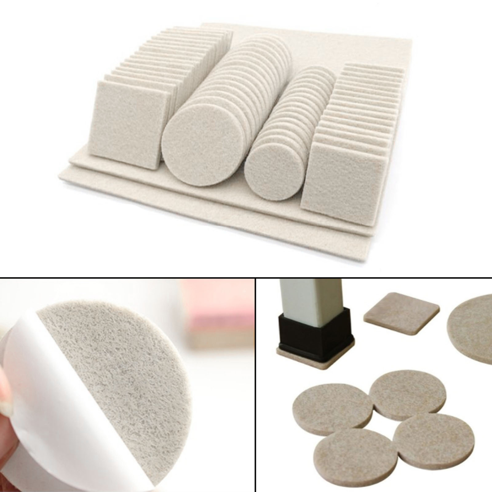 Acahhotxx Felt Pad, Felt 80/130pcs Self Adhesive Furniture for Table ...