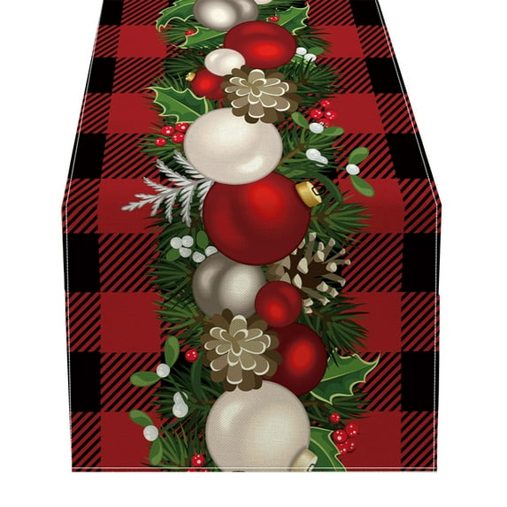 Acahhotxx Festive Decor, Christmas Table Runner Festive Home Table ...