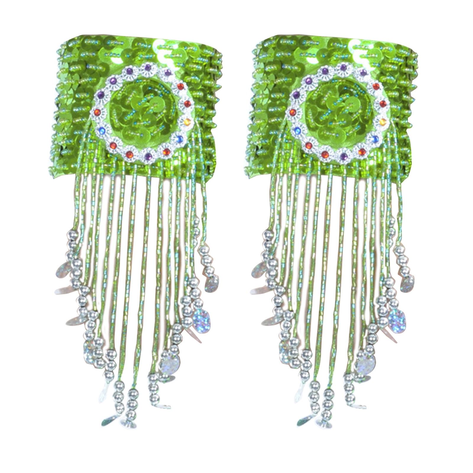 Acahhotxx Girl Headdress, Sparkling Fringes Belly Dance Armband with ...
