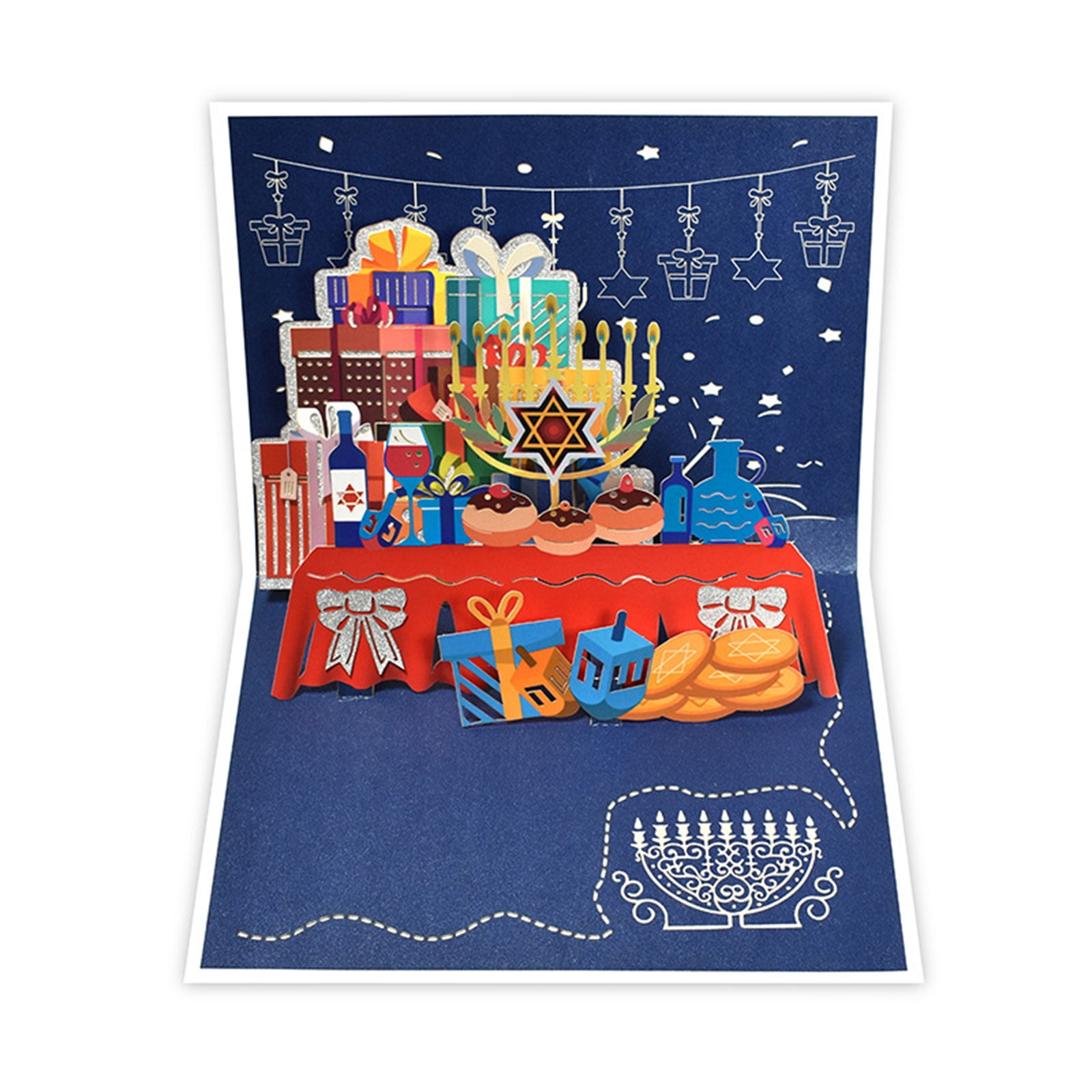 Acahhotxx HappyHanukkah 3D Greeting Card for Chanukah Festival Handmade ...