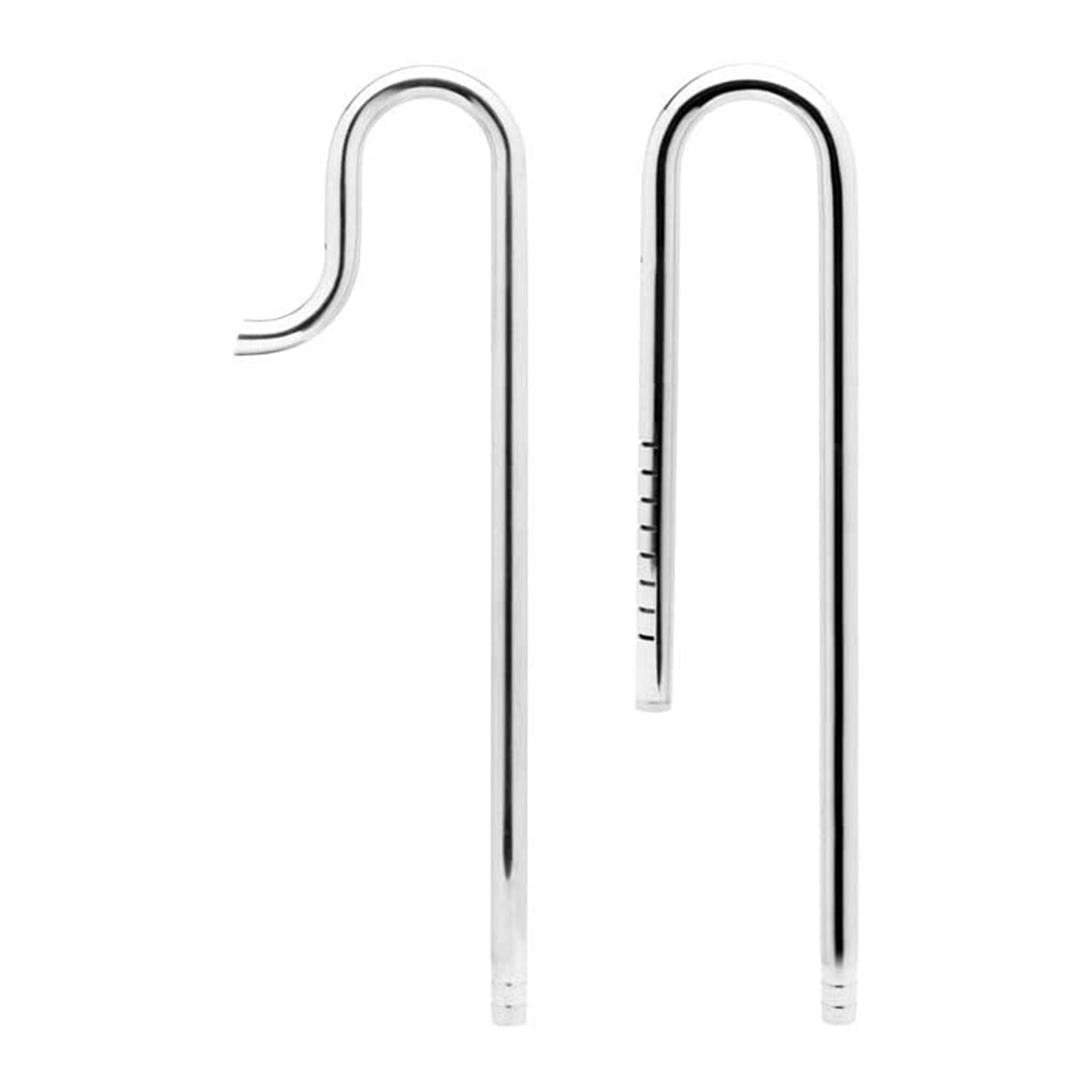 Acahhotxx Inflow and Outflow, 2Pcs Metal Pipe Stainless Steel Outflow ...