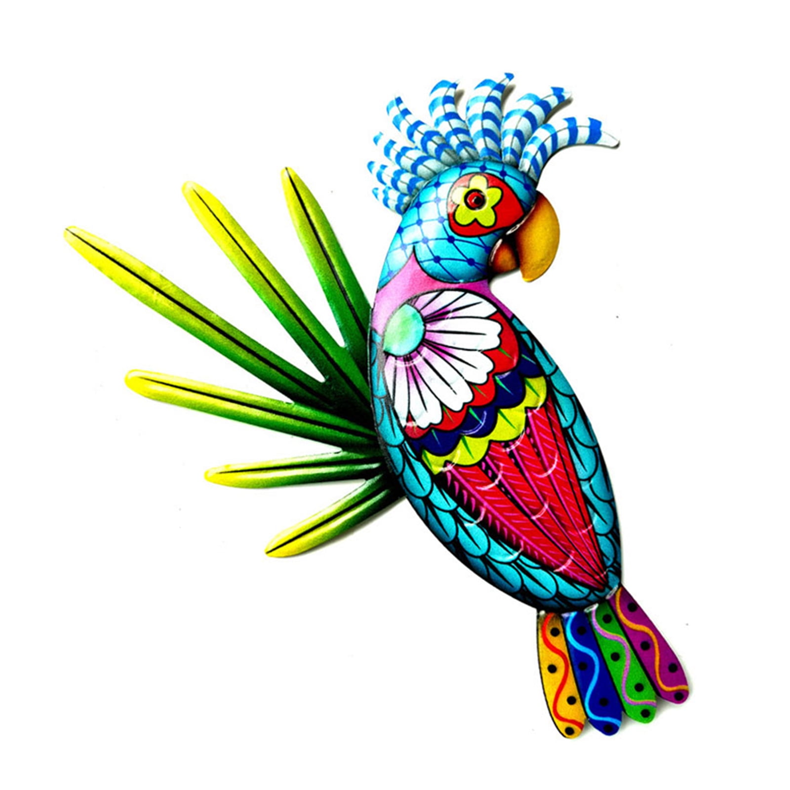 Acahhotxx Iron Ring Parrot, Pastoral Iron Parrot Pendant Outdoor Garden ...