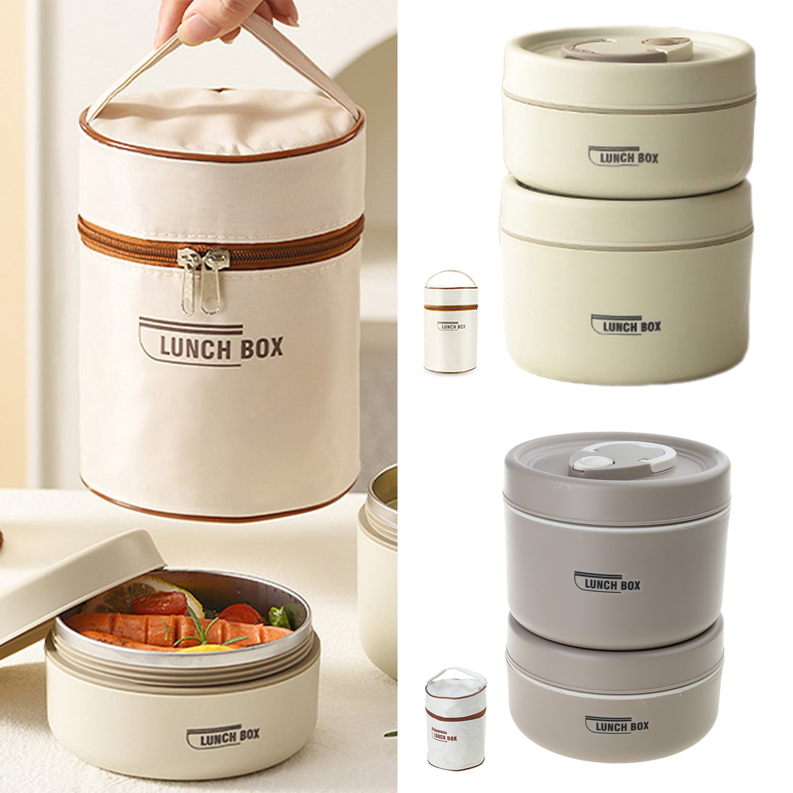 Acahhotxx Lunch Boxes, Stackable Lunch Box Set Adult Food Box for Hot ...