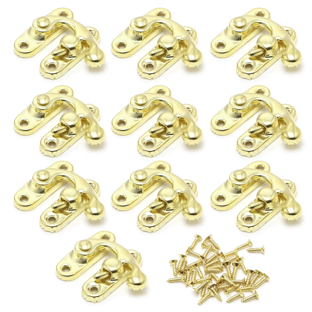Acahhotxx Pad lock, 10x Antique Metal Catch Curved Buckle Horn Lock ...