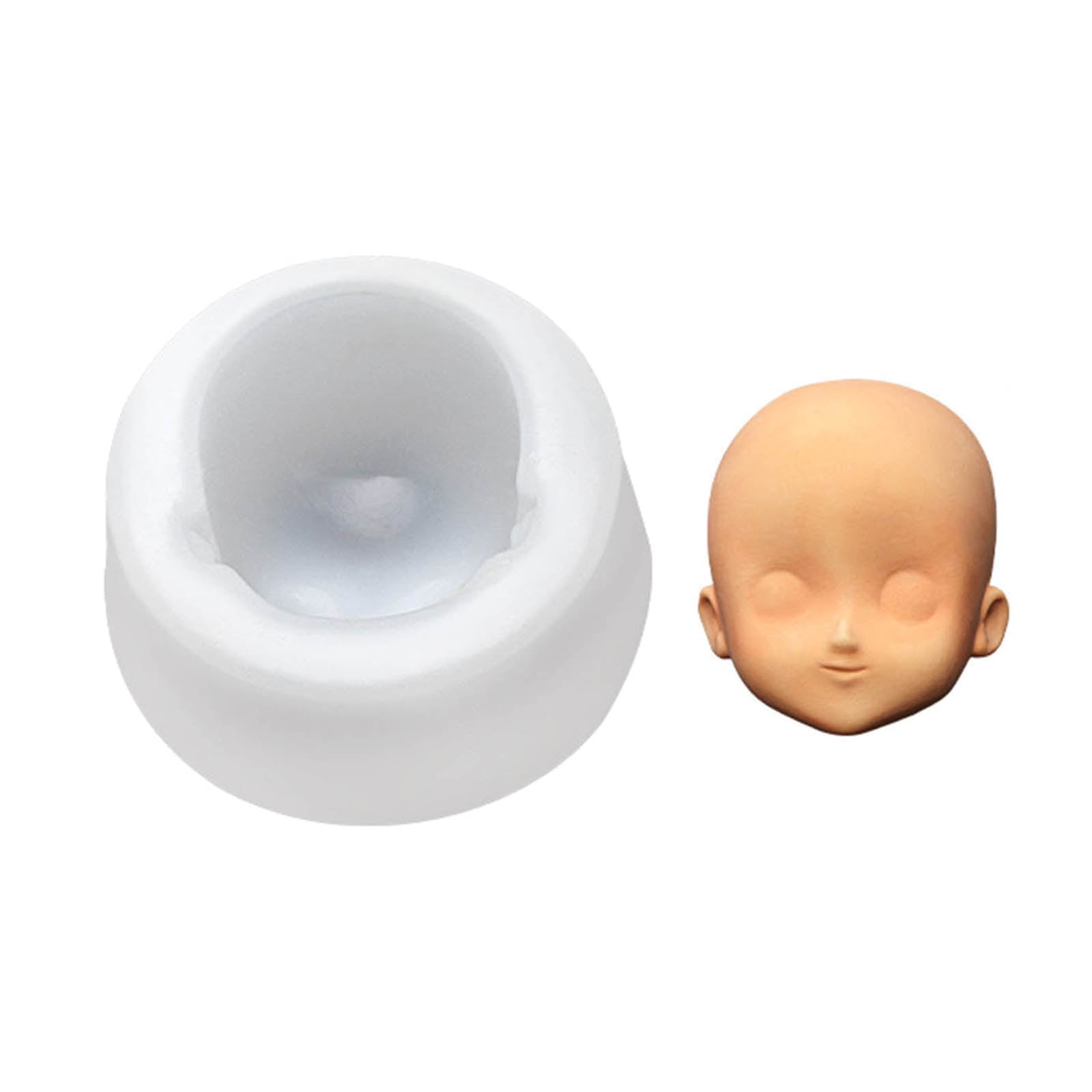 Acahhotxx Pottery mold, 3D Soft Clay Mold Dolls Face Silicone Mold Cake ...