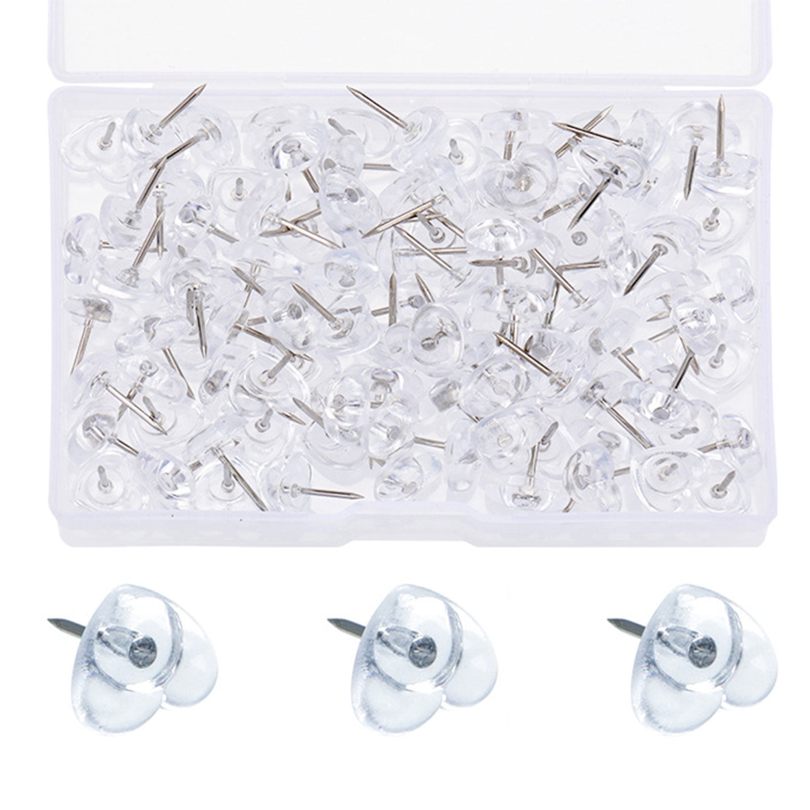 Acahhotxx Push Pins, 50/100/150Pcs Heart Push Pins with Case Decorative ...