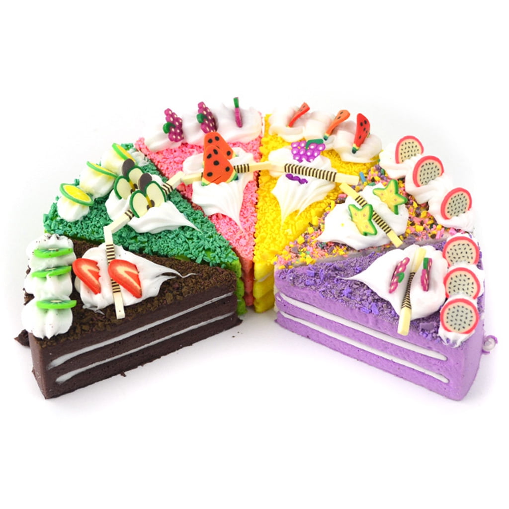 Acahhotxx Realistic Artificial for Triangle Cake Assorted Fake Cakes ...
