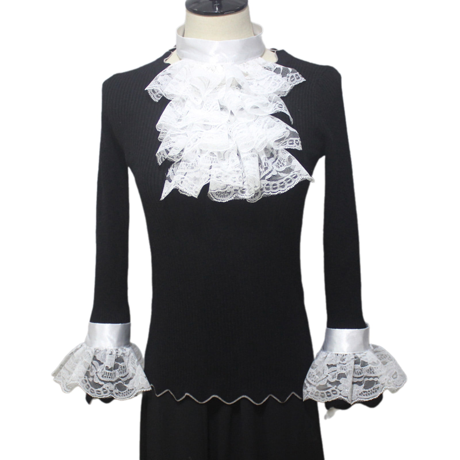 Acahhotxx Ruffle Collars, Wrist Cuffs Medievals Detachable Jabots ...