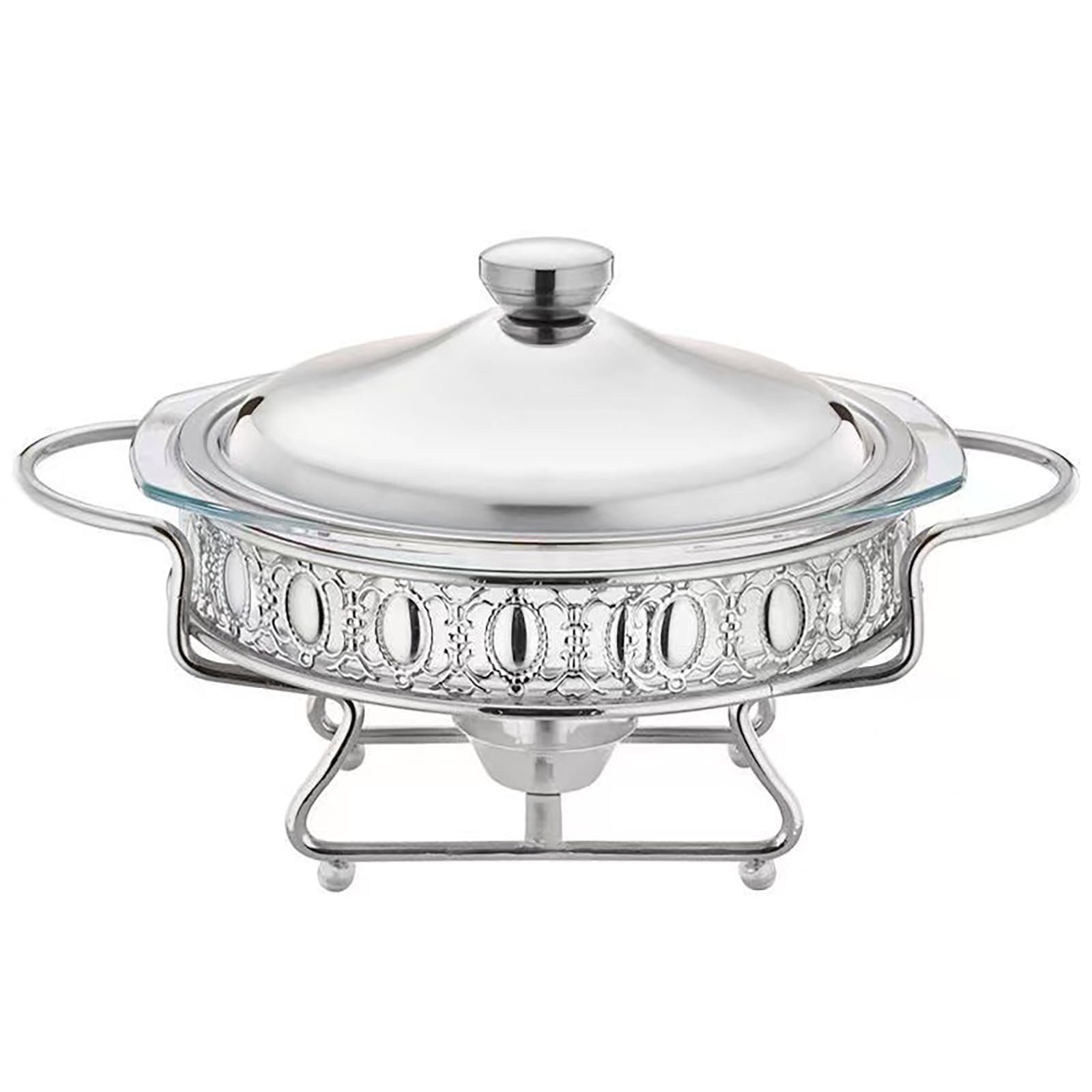 Acahhotxx Thermostatic Pots, Elegant Round Glass Food Warmer Kitchen ...