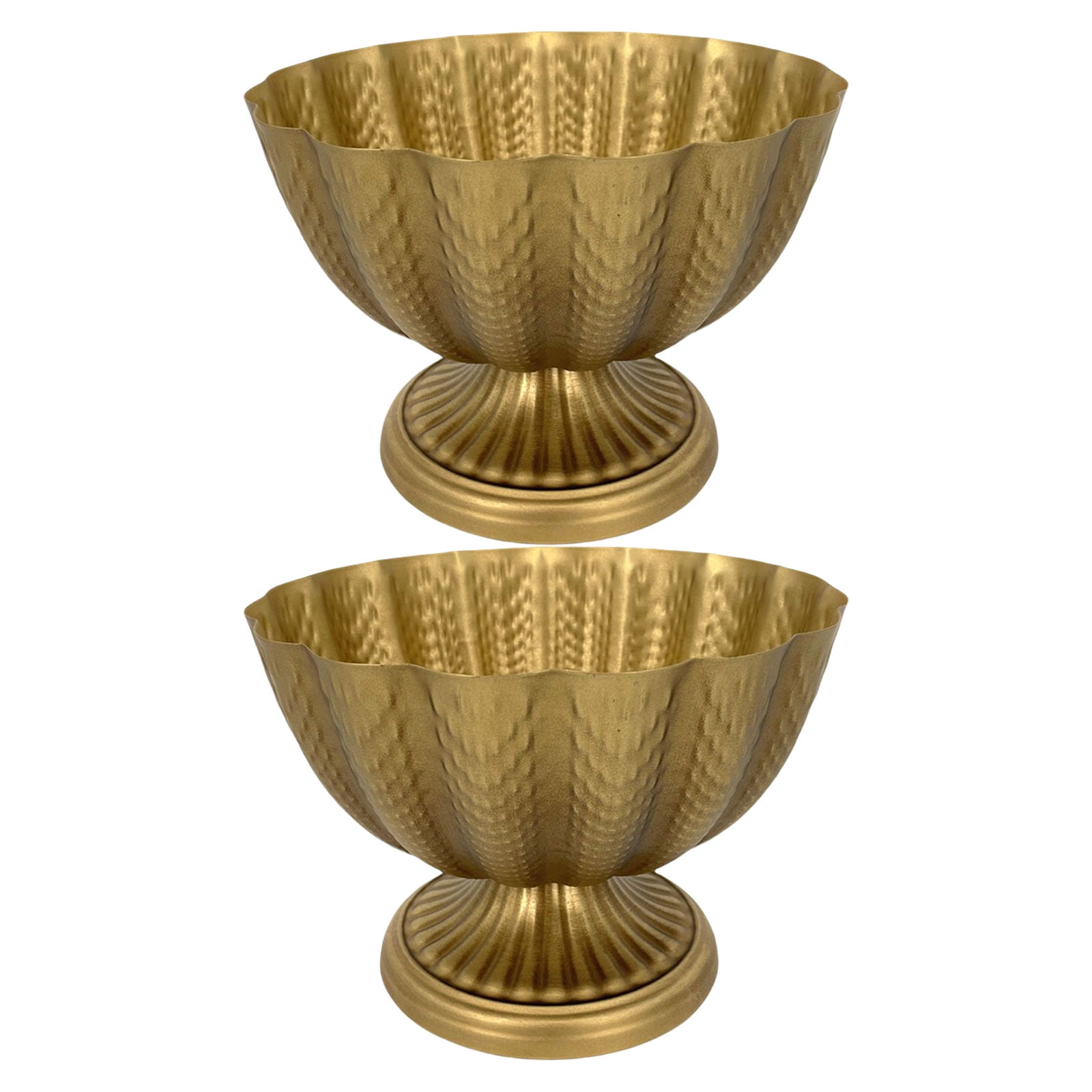 Acahhotxx Vintage Gold Vase, Elegant Iron Compote Bowl Vases Set of 2 ...