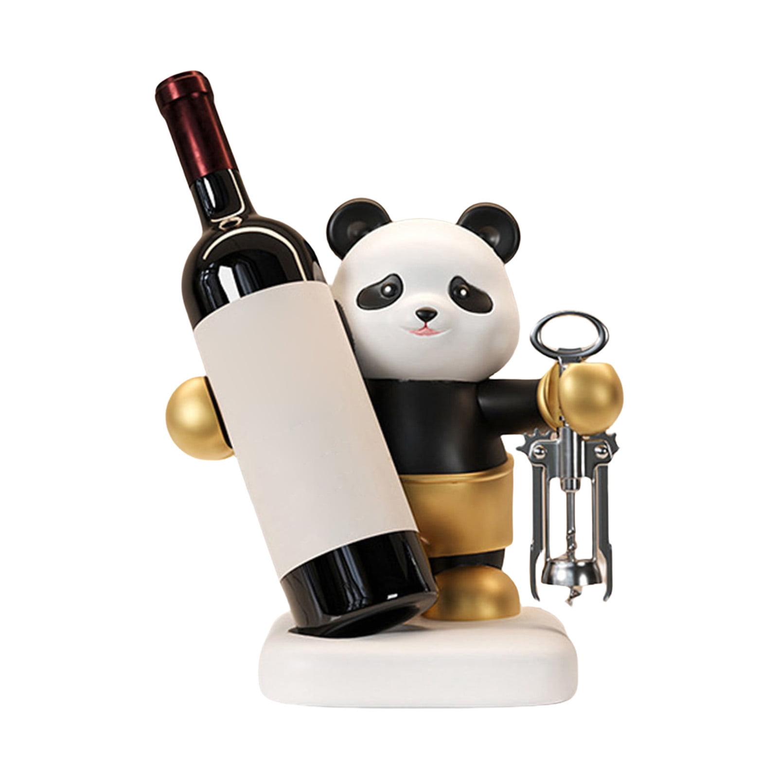 Acahhotxx Wine Rack, Panda Wine Rack Decorative Wine Bottle Holder For Kitchen And Home Decors ...