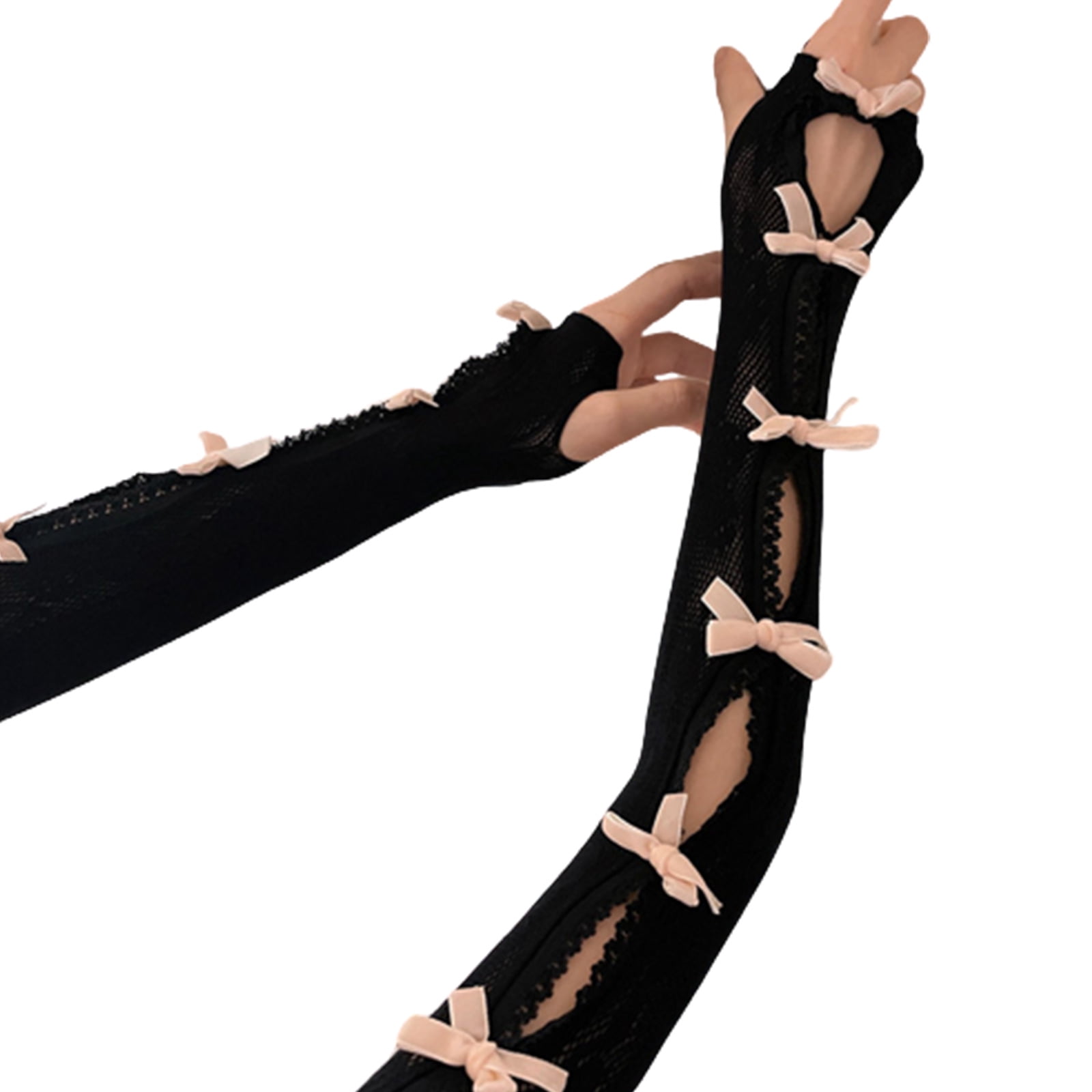 Acahhotxx Women Gloves, Sweet Fingerless Gloves Long Sleeve Balletcore ...
