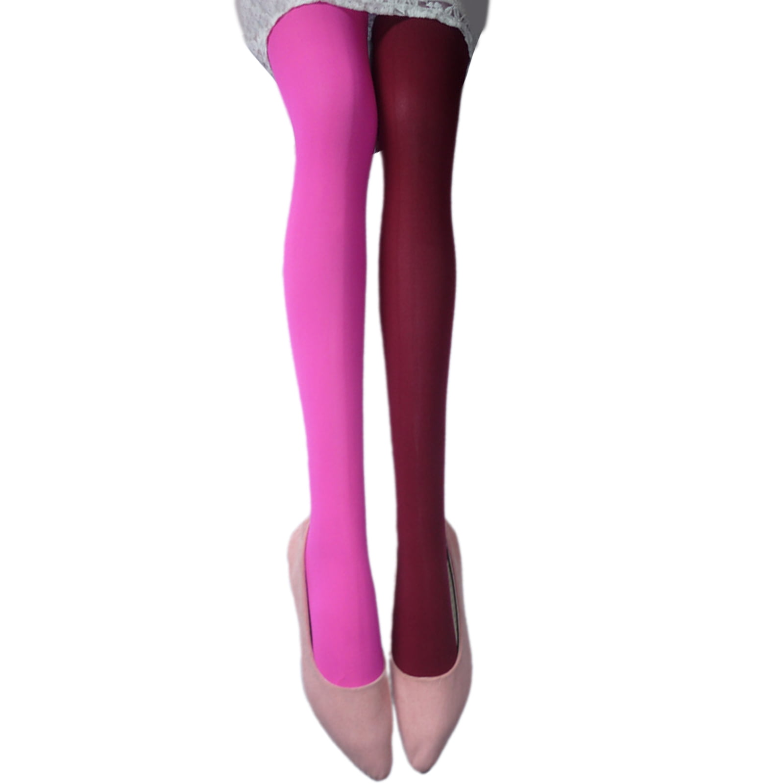 Acahhotxx Women Tights, Two Tone Candy Colored Contrast Tights ...
