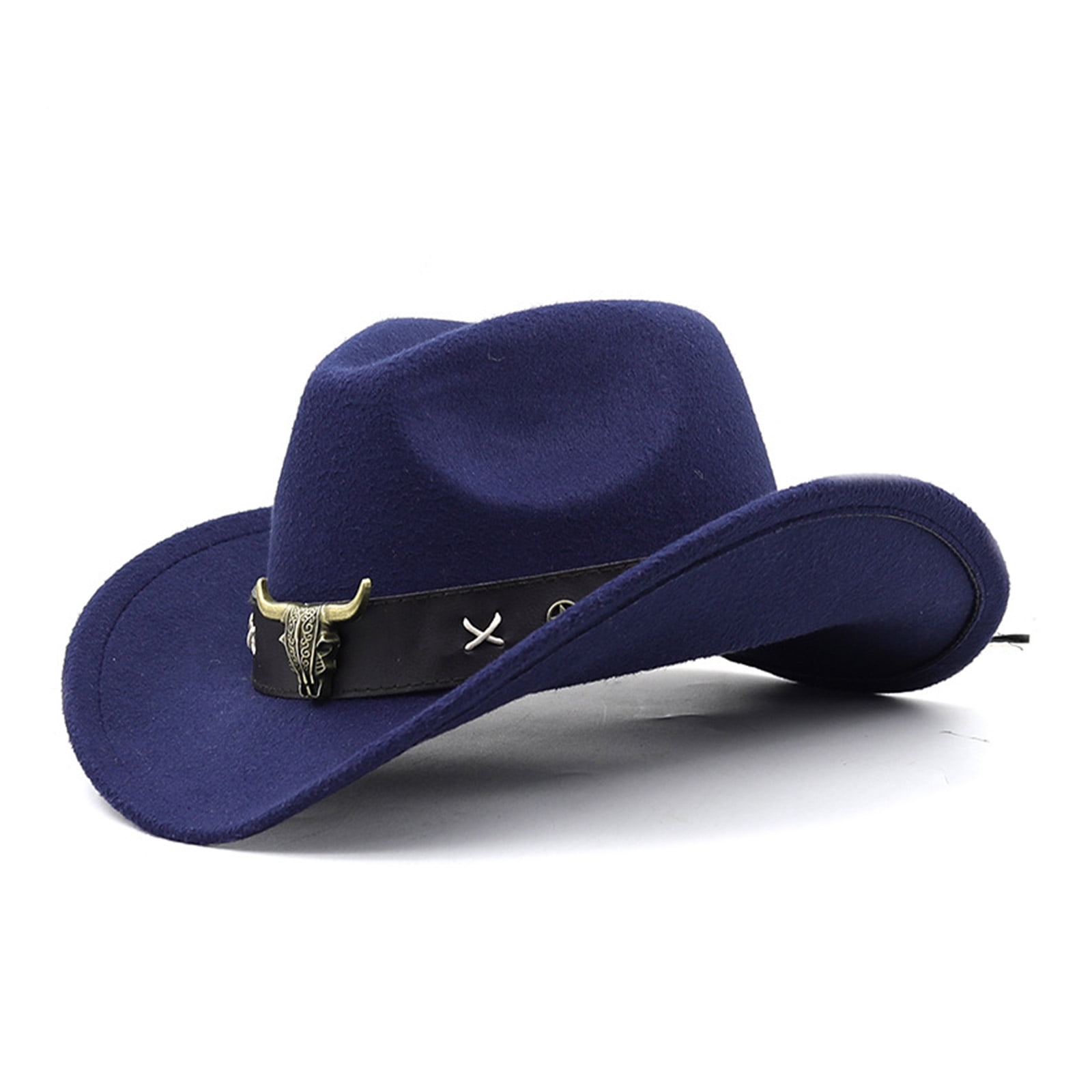 Acahhotxx Womens Cowboy Hat, Vintage Country Western Hat Leathers Band ...