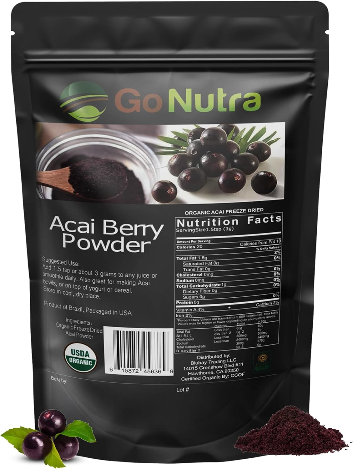 Acai Powder Organic Acai Freeze Dried Pure Acai Berry Powder from ...