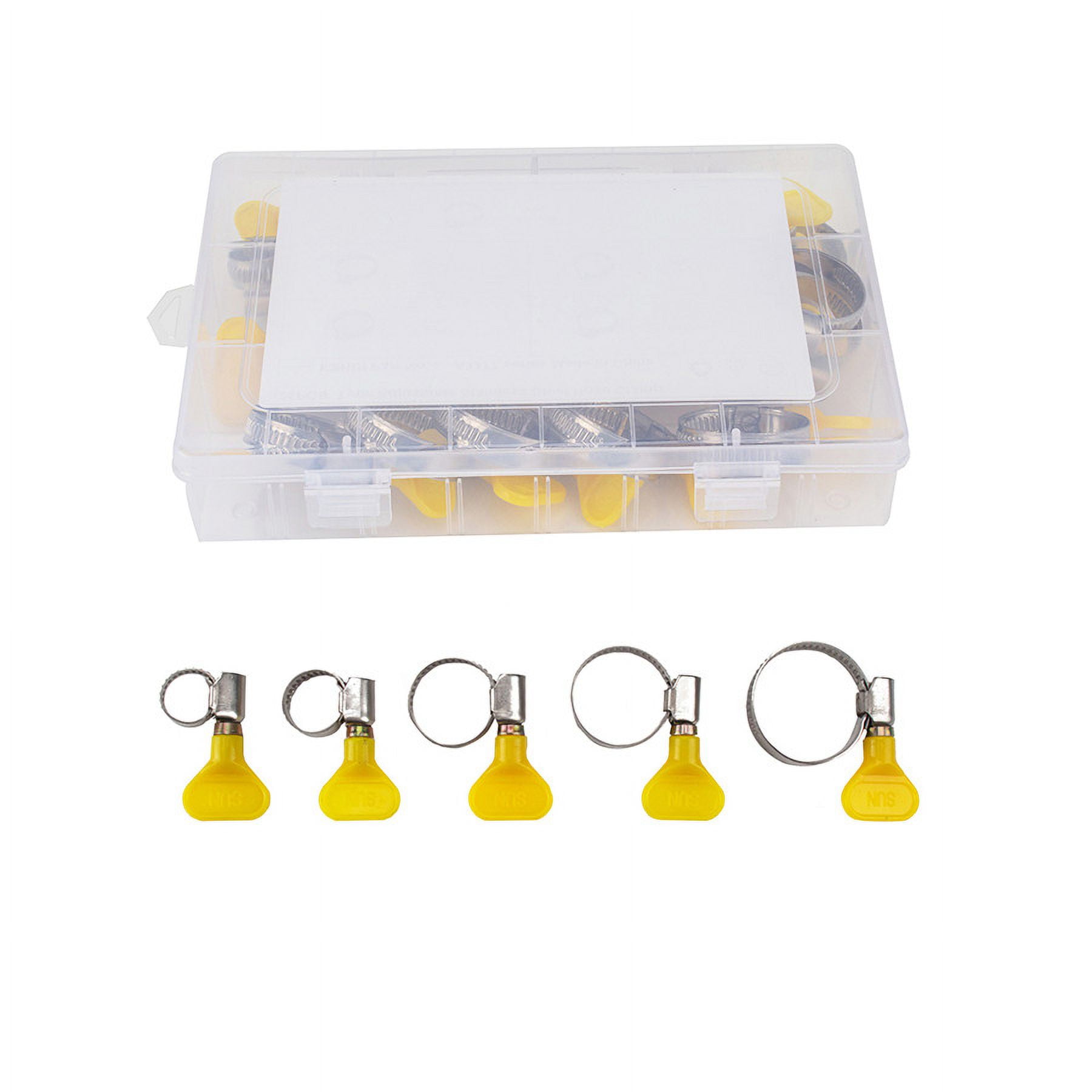 Acaige 25Pcs 8MM-32MM Stainless Steel Hose Clamp Gas Fuel Water Pipe ...