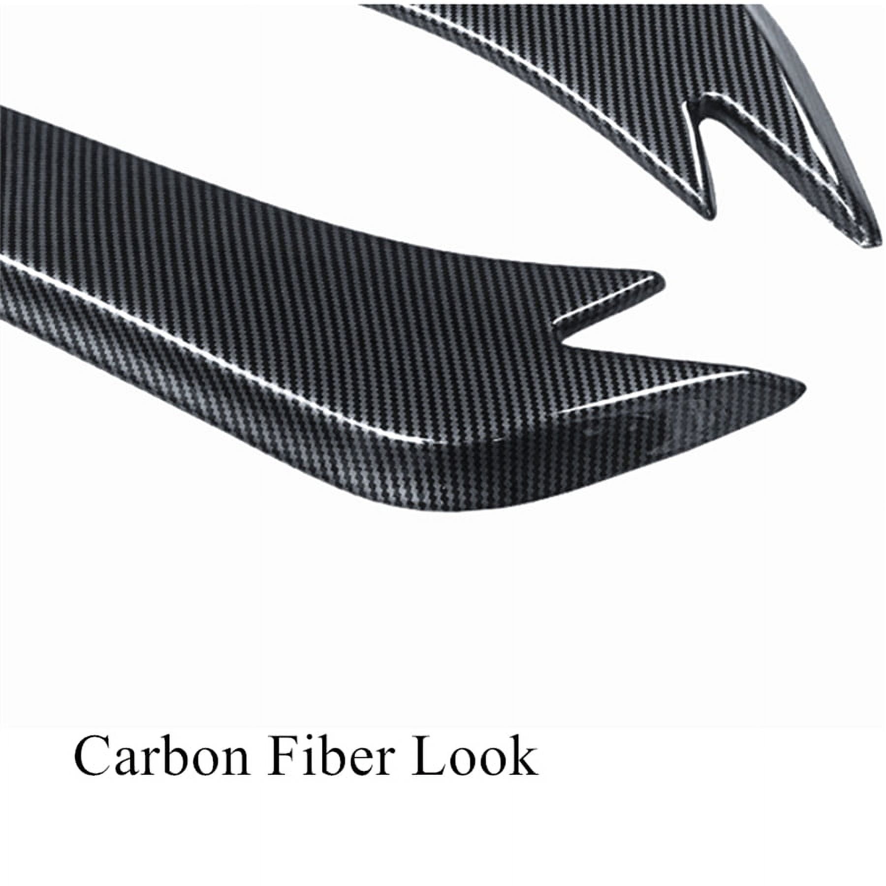 Acaige 2Pcs Carbon Fiber Color Car Rear Bumper Spoiler Diffuser Lip ...