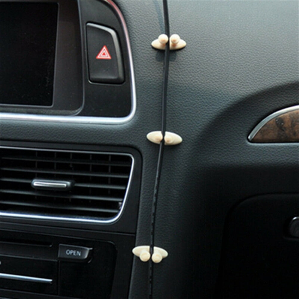 Acaige 8x Car Wire Cord Cable Holder Tie Clips Line Fixer Tidy ...