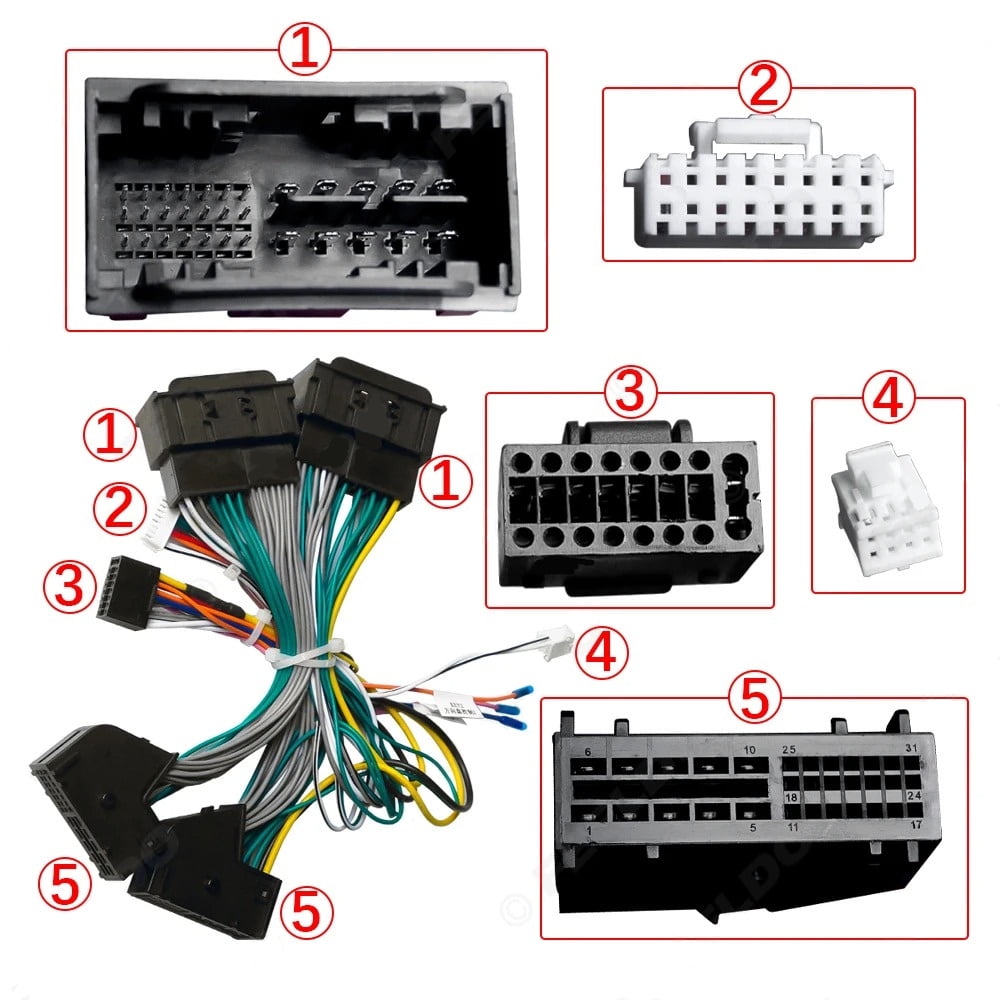 Acaige Car 16Pin Power Cord Wiring Harness Adapter For Mercedes-Benz ...