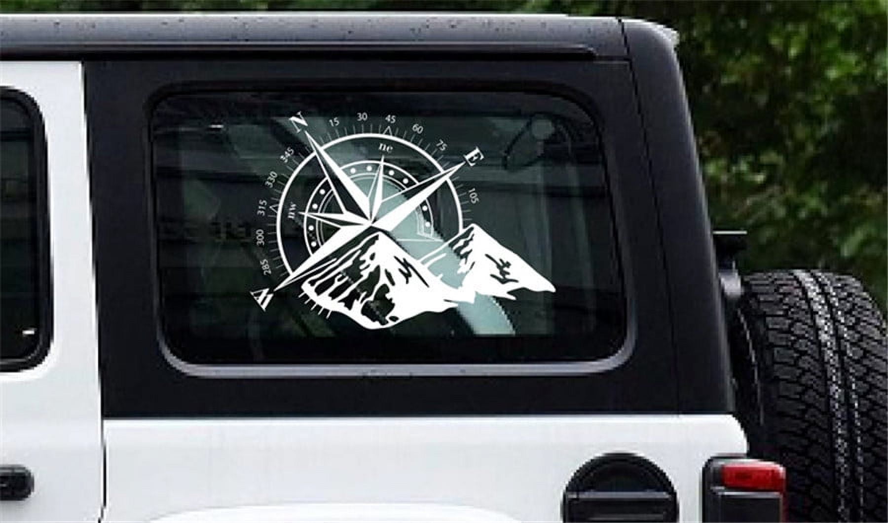 Acaige Hood Car Sticker Compass Totem White Car Hood Compass Decal Auto ...