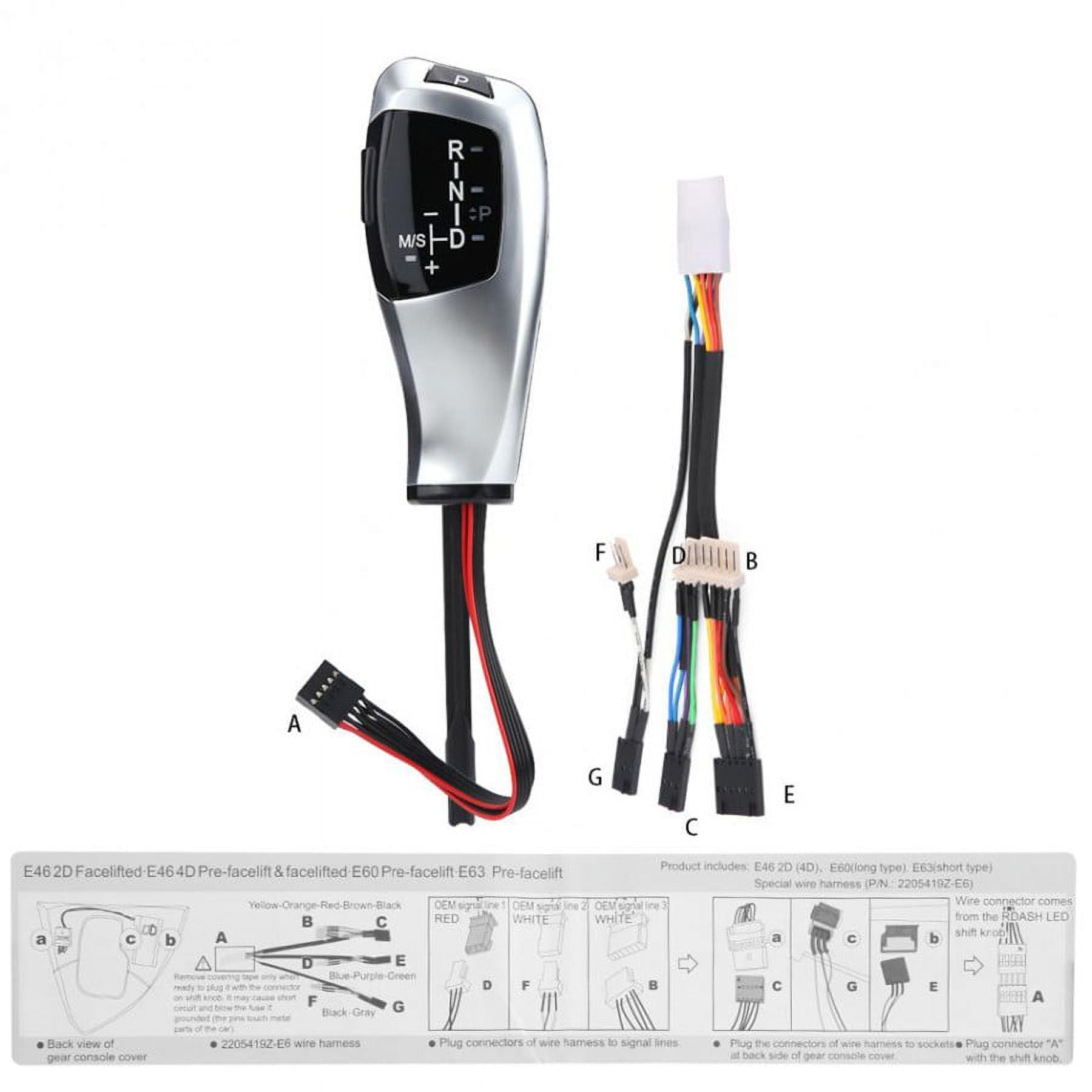 Acaige Modified Led Gear Shift Knob Shifter Lever For Bmw E46 E60 E61 ...