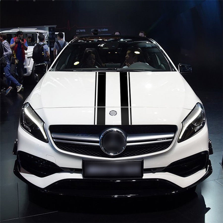 Acaige New Style Stripe Graphics Hood Decal Black Stripes Sticker For ...