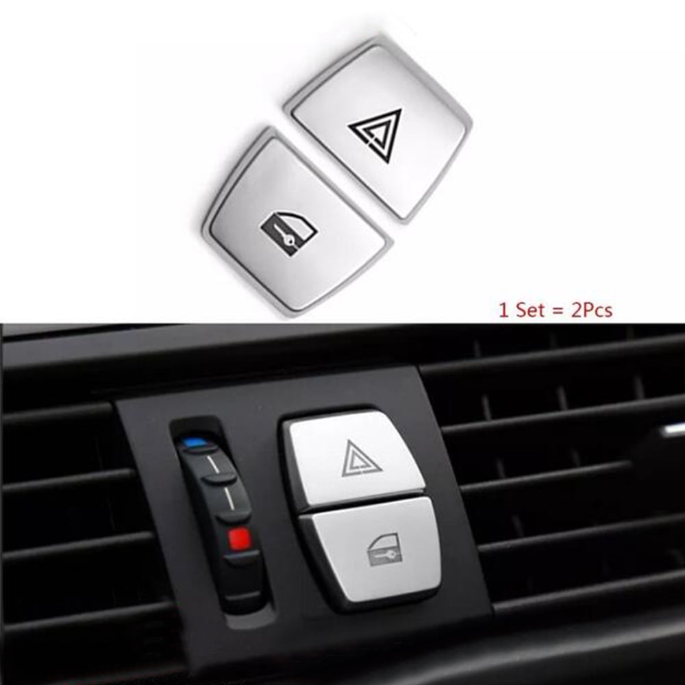 Acaigel 1 Set Of Car Warning Light Button Cover Trims For Bmw - Walmart.com