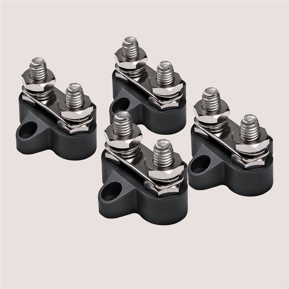Acaigel 4 Pcs Black 48V DC Max M10 Battery Ground Distribution Terminal ...