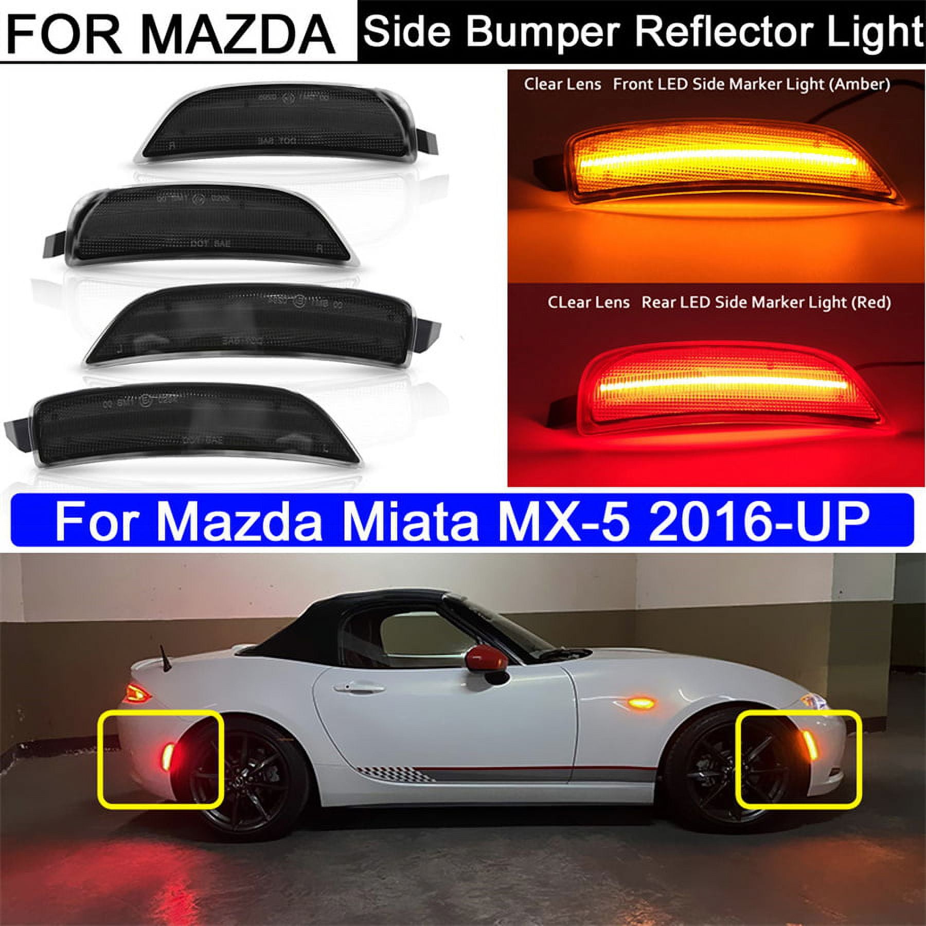 Acaigel 4PCS Smoked Lens Front Rear LED Side Fender Side Marker Light ...