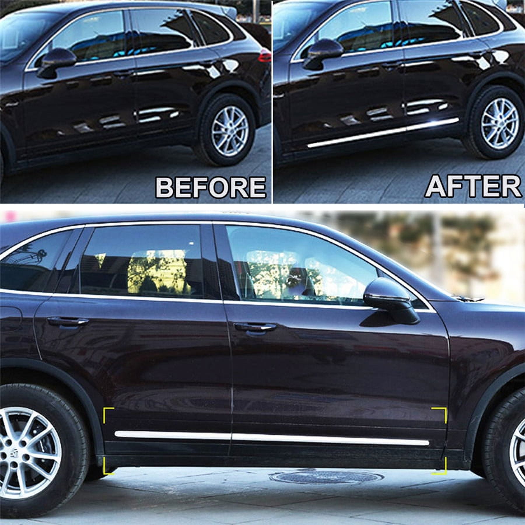 Acaigel 4Pc/Set Stainless steel Side Skirt Door Side Line Sill Garnish ...