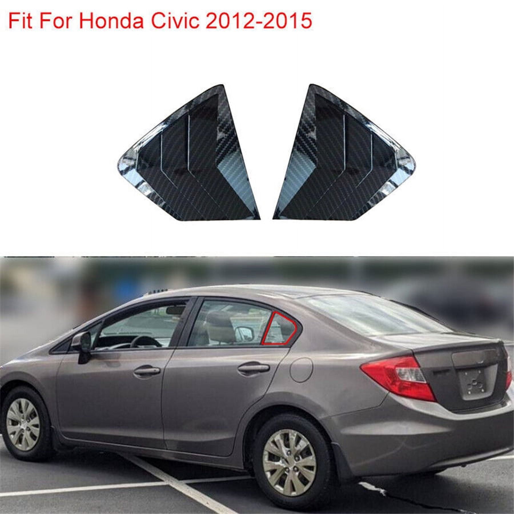 Acaigel Carbon Fiber Look Side Quarter Window Vent Louver Shutter Cover ...