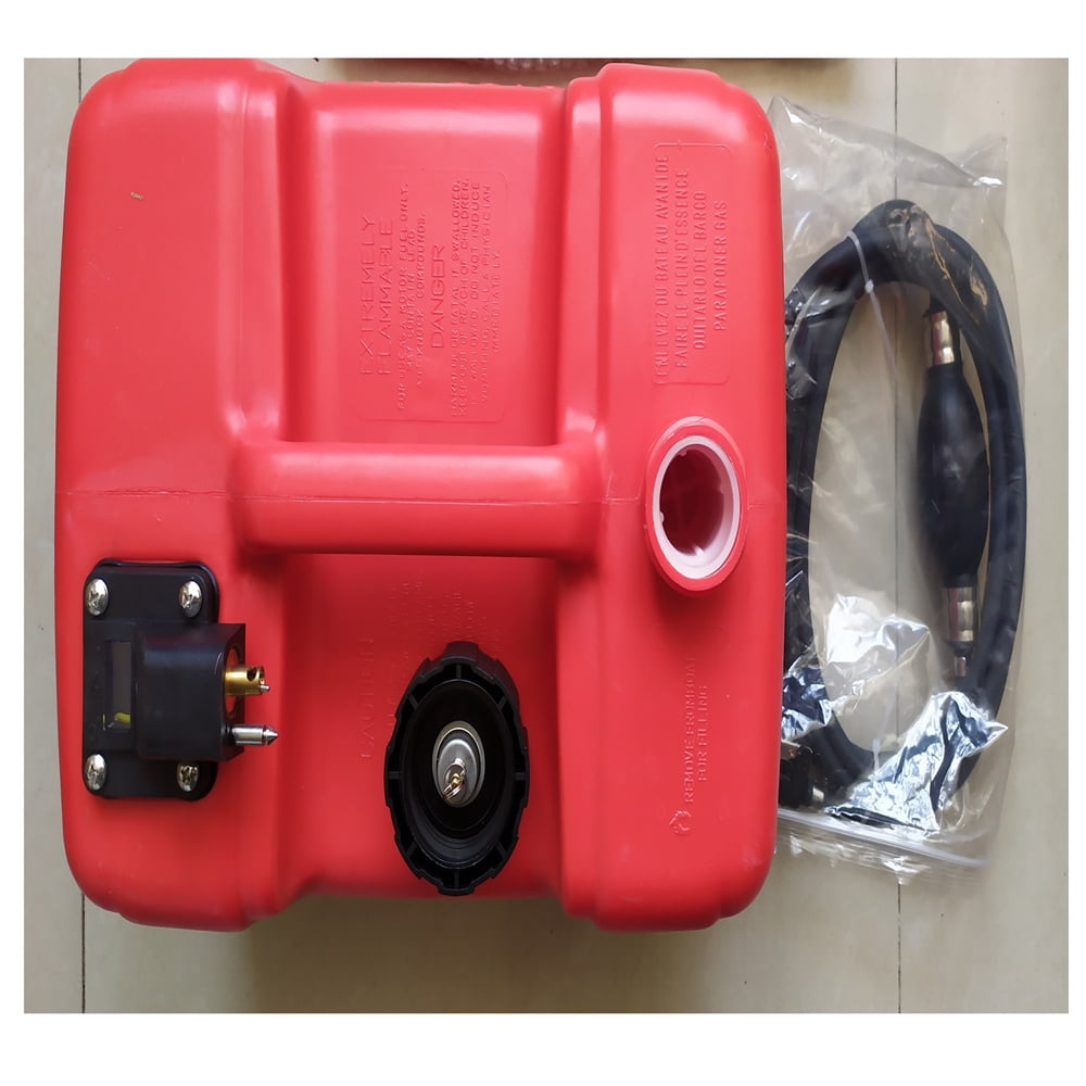 Acaigel Marine Gas Boat 12L/3.2 Gallon Fuel Tank + Pipe for 2 Stroke 5 ...