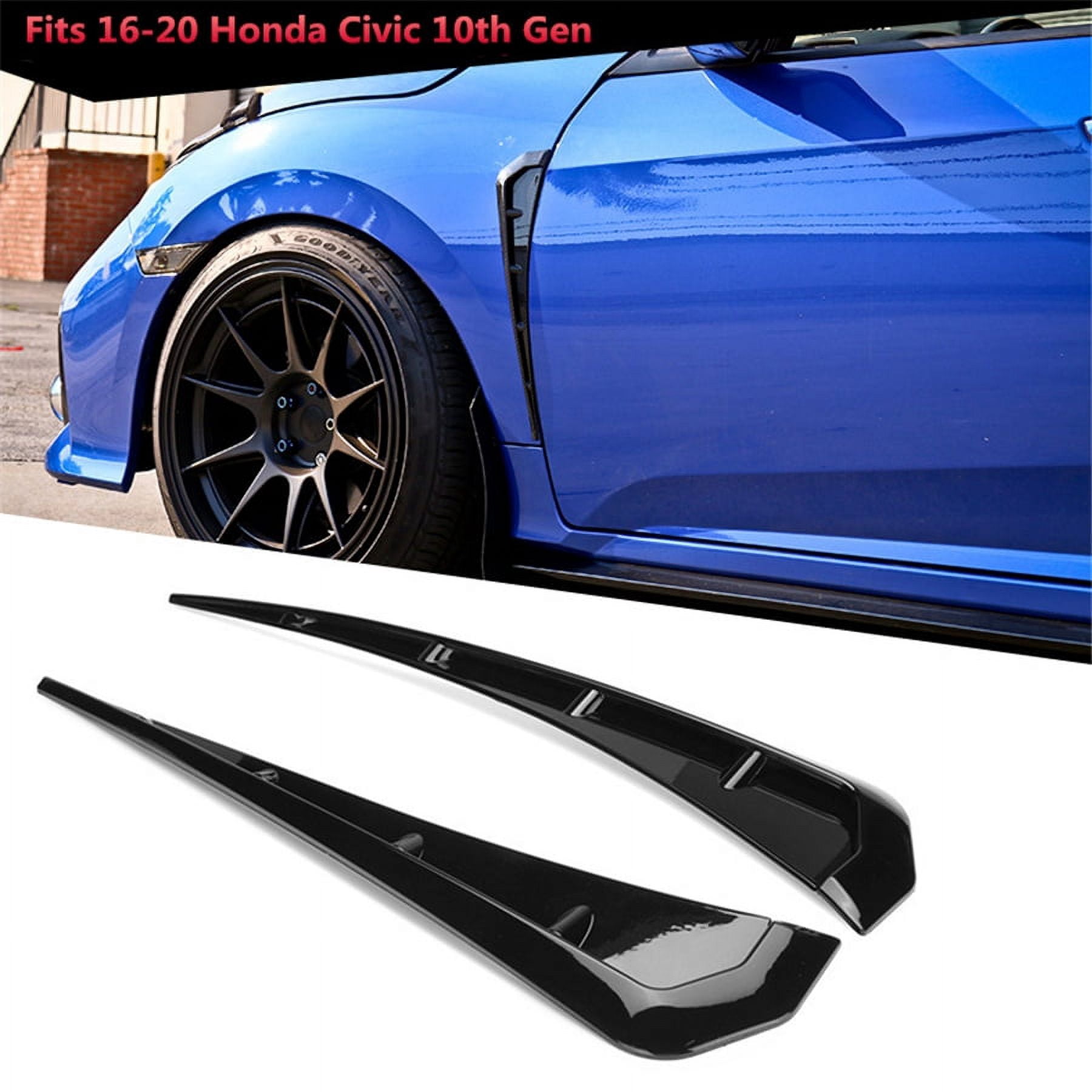Acaigel Fits for 16-20 Honda Civic 10th Gen Front Fender Vents Glossy ...