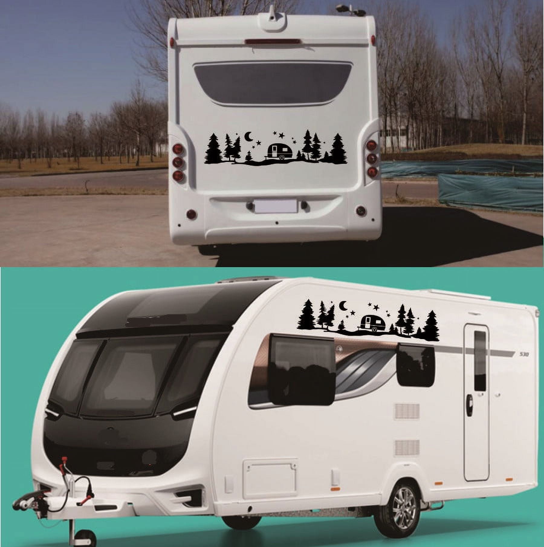 Acaigel For Camping Rv Starry Forest Mountain Car Wall Sticker Travel ...