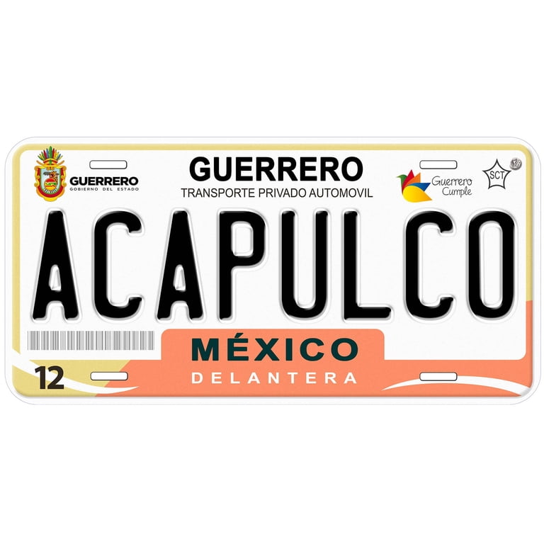 Guerrero Mexico License Plate