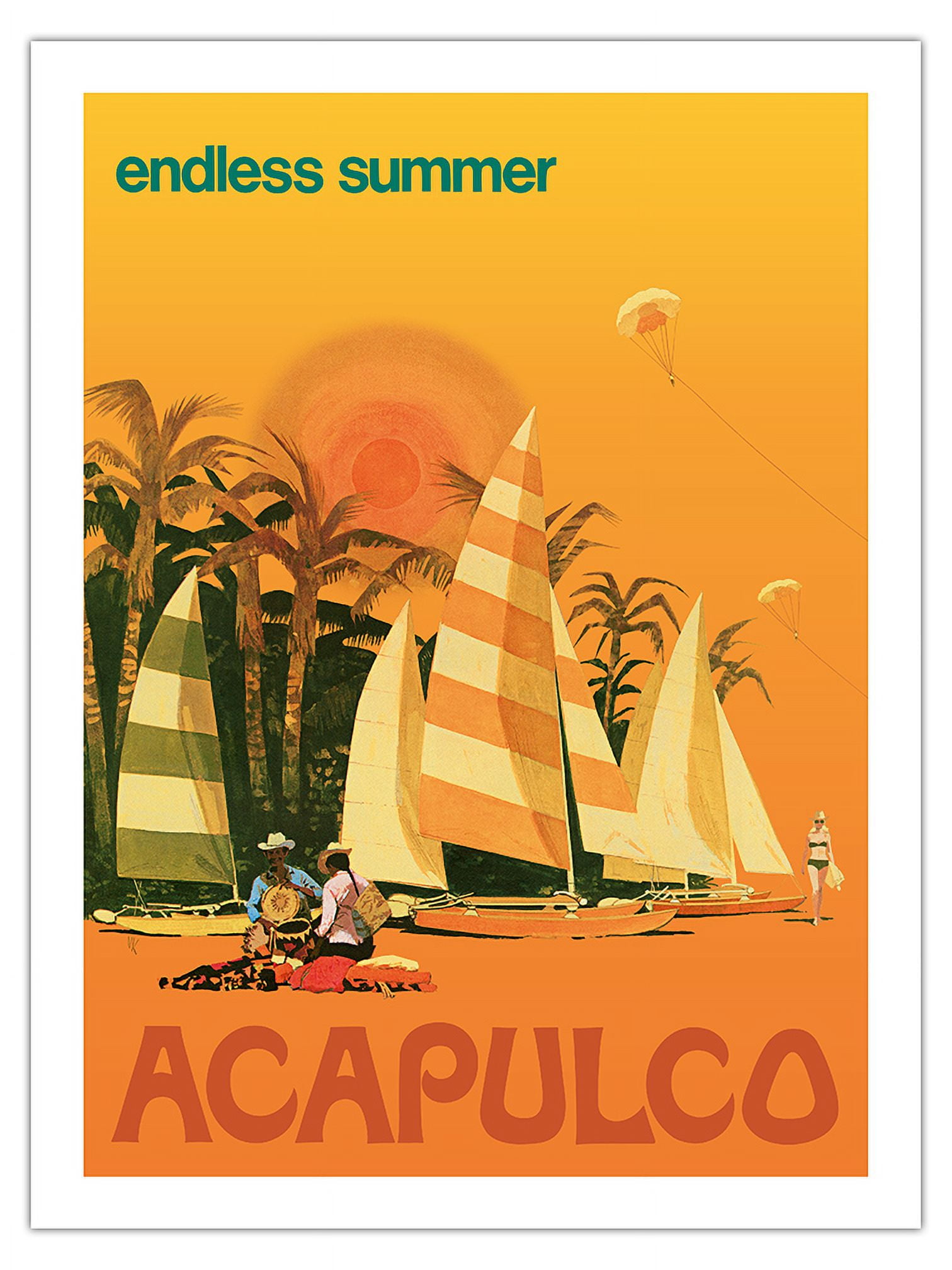 Acapulco Mexico - Endless Summer - Sailing - Vintage Airline Travel ...