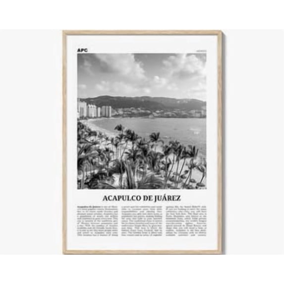 Acapulco Mexico Travel Wall Art Poster, Poster Home Decor, Poster Only ...