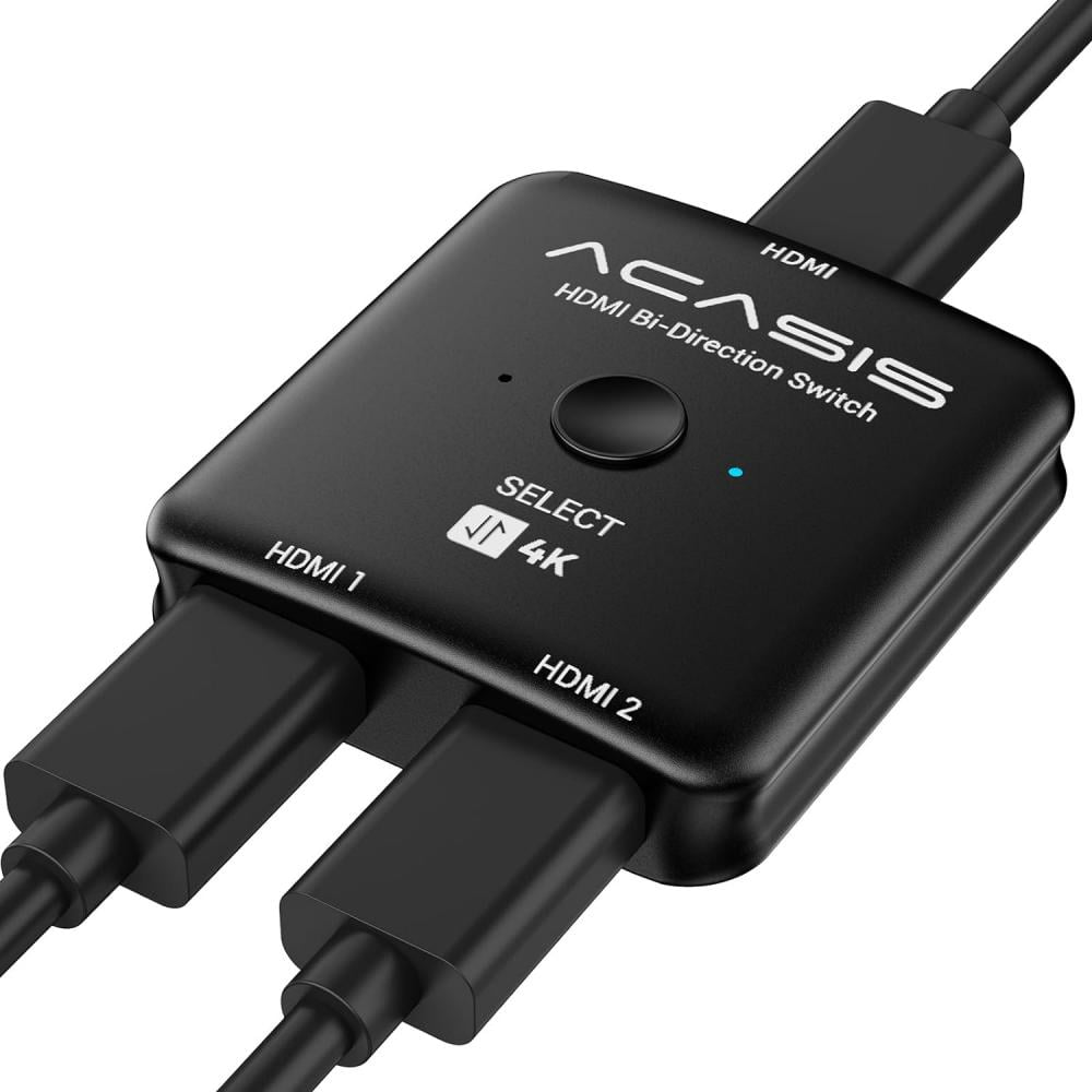 Acasis 4k 60hz Bidirectional HDMI 2.0 Switch/Splitter 2 in 1 Out - Walmart.com