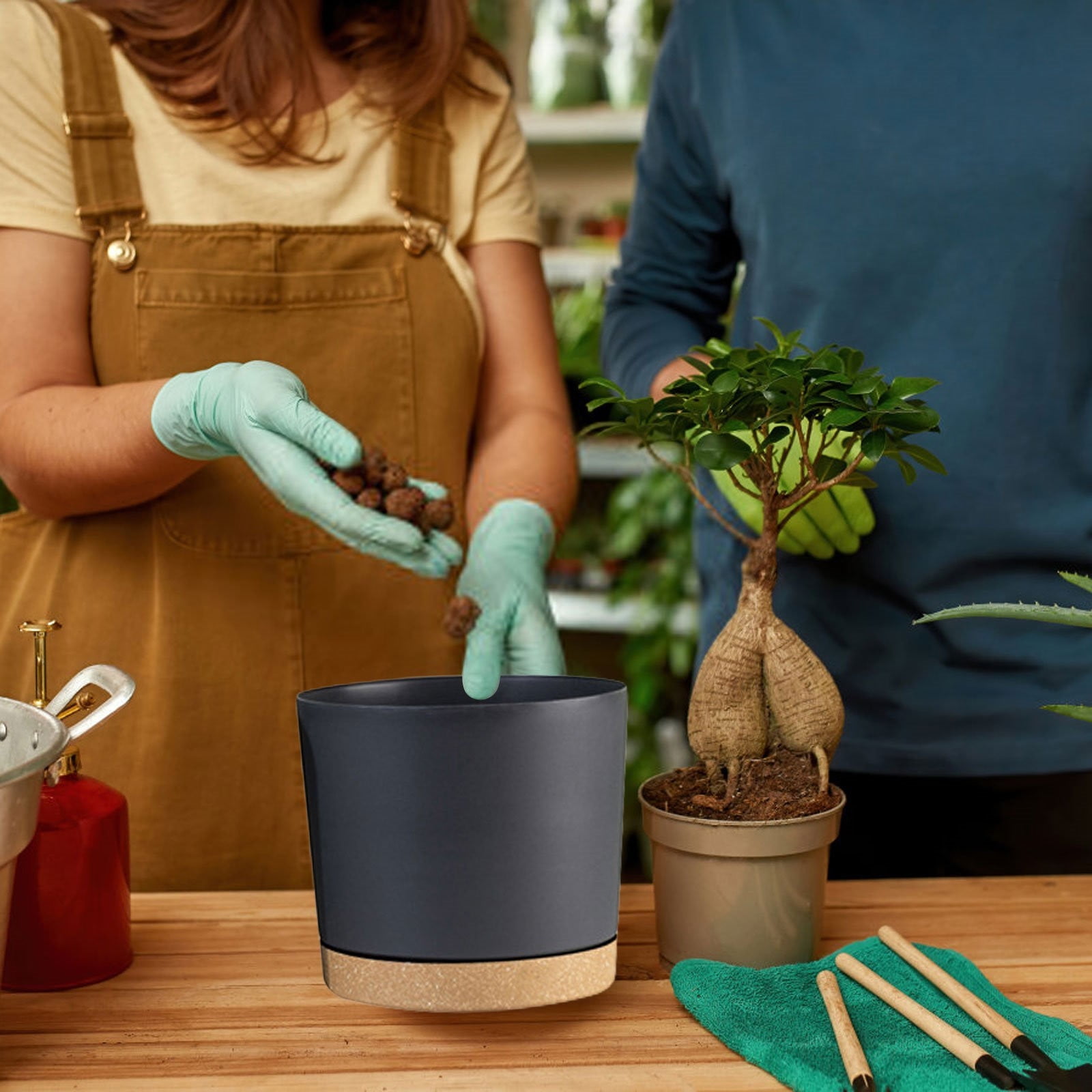 Accaprate 1PCS 10in Anthony Planters, Large Ceramic Flower Pots with ...