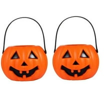 24pcs Halloween Small Plastic Pumpkin Buckets for Children Trick or ...