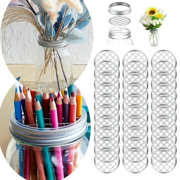 Visland Flower Jar Lid High Durability Rust-proof Metal Floral Insert ...