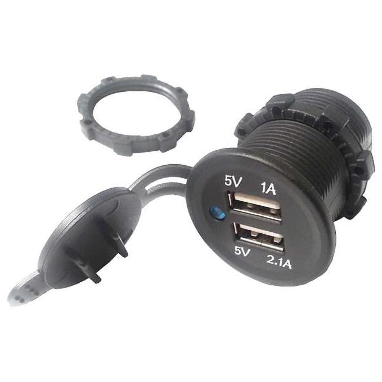 Accele USBR12V 5V 2.1A Round Flush Mount Dual USB Jacks - Walmart.com