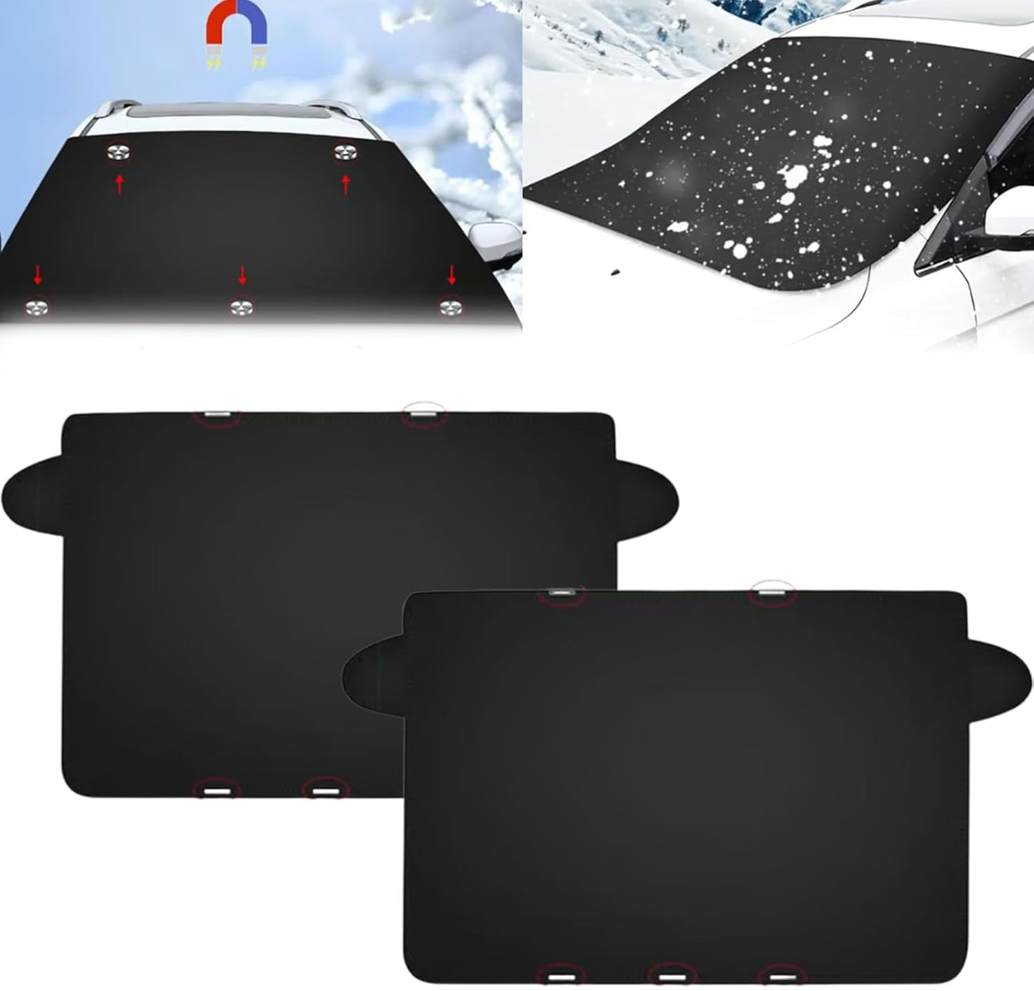 Accelerate Windshield Cover, 2025 Upgraded Car Windshield Magnetic Snow ...