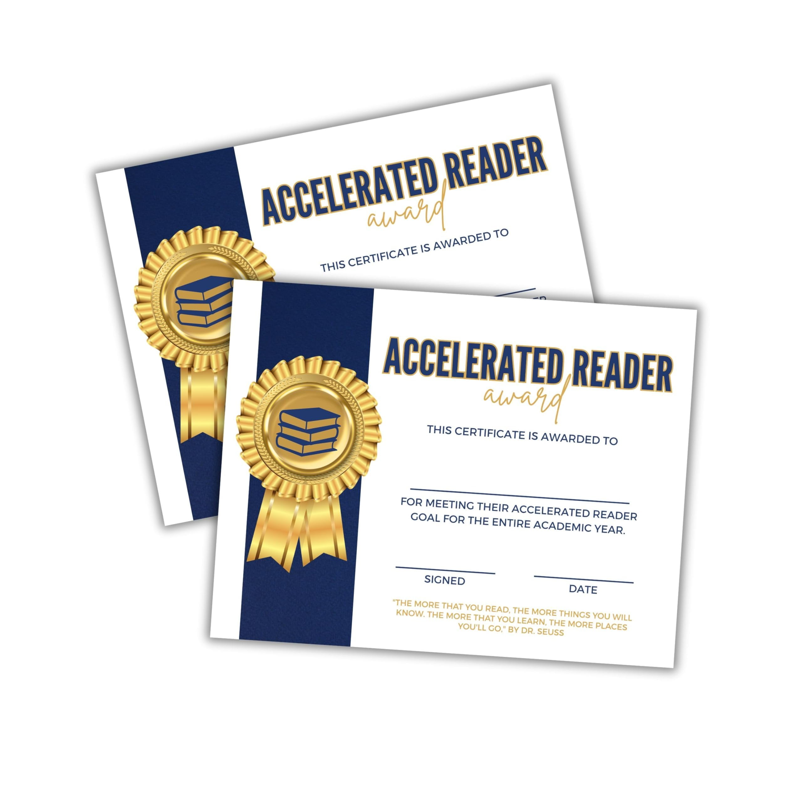 Accelerated Reader AR Certificate 30pk 8.5x11 Goals Points End of The ...